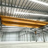 China 36t heavy‑duty box welded structure automatic emergency stop Double Girder Overhead Crane for large steel component hoisting steel structure workshop production jobs for sale
