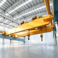 China 36t heavy‑duty box welded structure automatic emergency stop Double Girder Overhead Crane for large steel component hoisting steel structure workshop production jobs for sale