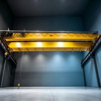 China 15t frequency conversion multi‑direction limit protection buffer device Double Girder Overhead Crane for steel workpiece hoisting metal processing factory material handling workflows for sale