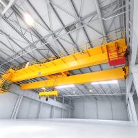 China 15t frequency conversion multi‑direction limit protection buffer device Double Girder Overhead Crane for steel workpiece hoisting metal processing factory material handling workflows for sale