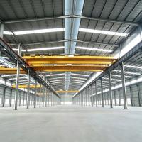 China 15t frequency conversion multi‑direction limit protection buffer device Double Girder Overhead Crane for steel workpiece hoisting metal processing factory material handling workflows for sale