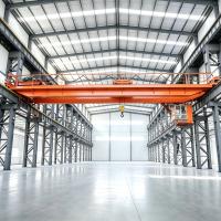China 39t heavy‑duty integrated box welding frame automatic overload stop Double Girder Overhead Crane for large steel beam hoisting steel‑structure workshop production jobss for sale
