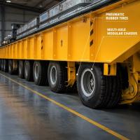 China Multi axle self propelled modular transporter 75ton per axle line for ship hull segment and pressure vessel handling CE ISO for sale