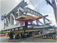 China multi axle synchronized control Self-propelled Modular Transporter for bridge segment transport for sale