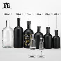 China OEM/ODM Acceptable Classic Shape Gin Rum Glass Bottle with Wooden Caps 500ml 750ml for sale