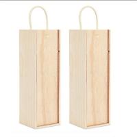 China Single Leather Red Wine Set Bottle Packaging Paper Box for Custom Wooden Wine Gift Box for sale