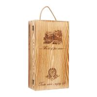 China Single Leather Red Wine Set Bottle Packaging Paper Box for Custom Wooden Wine Gift Box for sale