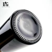 China CORK Sealing Type Custom Screen Logo Printing Black Glass 500ml 750ml Champagne Wine Bottle for sale