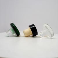 China Custom Logo Crystal Glass Cork Stopper for Vodka Tequila Whisky Bottle Provided Freely for sale