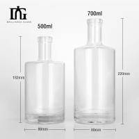 China OEM/ODM Acceptable Glass Bottle for Spirits 500ml 750ml Rum Vodka Whiskey Gin Bottle for sale