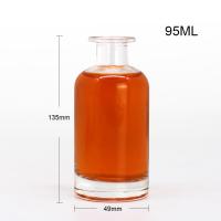 China Glass Body Material Transparent Liquor Spirit Bottle with Cork Custom 500ml 750ml Bottles for sale