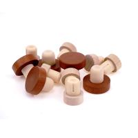 China 14mm 19mm 22.5mm T-top Shape Natural Wood Cork Wine Bottle Stoppers with Custom Logo for sale