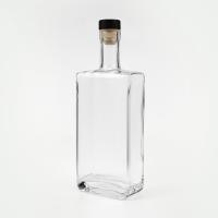 China OEM/ODM Accptable 50ml 100ml 200ml 500ml Square Wine Glass Bottle For Brandy Vodka WHISKY for sale