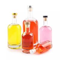 China Body Material Glass 375ml 500ml 700ml 750ml 1l Nordic Vodka Bottle with Custom Logo for sale