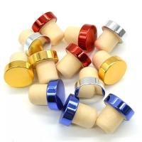 China Wooden T Shape Cap Cork Bottle Lid for Vodka Custom Logo Luxury Wine Bottle Stopper for sale