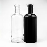 China Liquors and Beverage 700ml Transparent Whisky Vodka Packing Bottle with Aluminum Cork for sale
