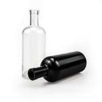China Liquors and Beverage 700ml Transparent Whisky Vodka Packing Bottle with Aluminum Cork for sale