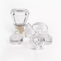 China Customized Size Aluminum Glass T Shape Cap with Polymer Stopper and Wooden Painting for sale