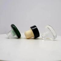 China Customized Size Aluminum Glass T Shape Cap with Polymer Stopper and Wooden Painting for sale