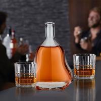 China Handcraft Custom Unique Glass Violin Bottle Nordic Twisted Liquor Bottles 500ml 1000ml for sale
