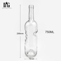 China 750ml Clear Empty Glass Bottle for Brandy and Liquors Customized Design for sale