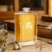 China Screen Printing Hot Stamping Painting 500ml Glass Bottle for Vodka Gin Whiskey for sale