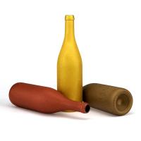 China Custom Matte Colored Glass Wine Bottle 750ml 50cl 75cl for Round Frosting Vodka Liquor for sale