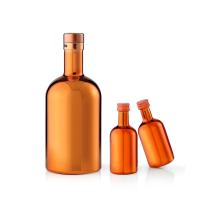 China Tequila Empty Cylinder Frosted Glass Vodka Bottle 500ml 750ml 1000ml with Acceptable Logo for sale