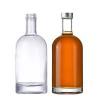 China Tequila Empty Cylinder Frosted Glass Vodka Bottle 500ml 750ml 1000ml with Acceptable Logo for sale
