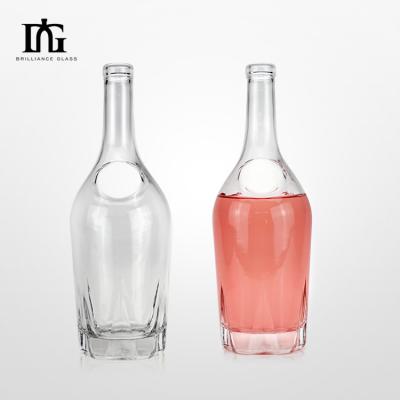China OEM/ODM Acceptable 750ml 1000ml Clear Glass Bottle for Liquor Red Wine Sparkling Vodka for sale