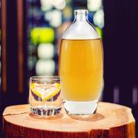 China 250ml 500ml Clear Round Flat Alcohol Liquor Whiskey Glass Olive Fruit Bottles for Beer for sale