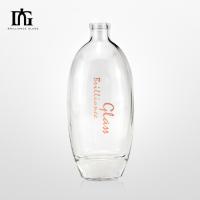 China 250ml 500ml Clear Round Flat Alcohol Liquor Whiskey Glass Olive Fruit Bottles for Beer for sale