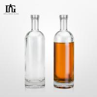 China Collar Material Glass 500ml 700ml Clear Empty Botellas de Vidrio for Vodka Spirits for sale