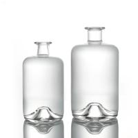China 50cl 70cl 75cl Custom Logo Vodka Liquor Bottle with Mountain Base and Glass Collar for sale