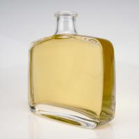 China High Flint Square Clear 500ml Glass Vodka Gin Rum Tequila Bottle for OEM/ODM for sale