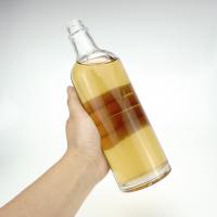 China Clear Glass Liquor Bottle with Screw Cap Capacity 500ml/750ml/1L Collar Material Glass for sale