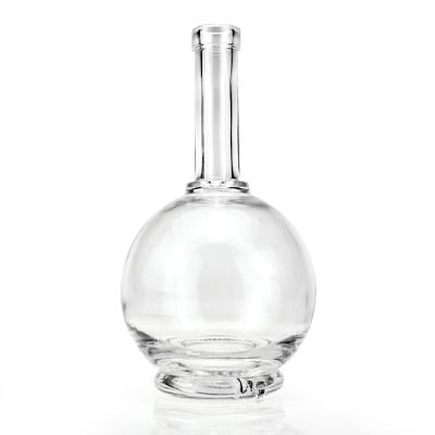 China Custom Big Belly Round Shape 50cl Wine Glass Bottle 500ml for Liquors and Beverages for sale