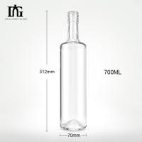 China Custom Shape 700ml 750ml 1000ml Glass Body Vodka Liquor Gin Empty Whiskey Bottle for Your for sale