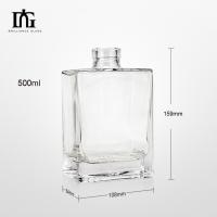 China Square Liquor Whisky Bottle 500 Ml/750 Ml/1000 Ml for Carbonated Drinks and Beverages for sale