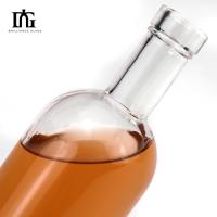 China Engraved 500ml 750ml 1000ml Vodka Spirit Bottle with Rum Gin Liquor Alcohol Glass Bottle for sale