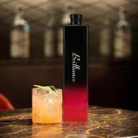 China 700ml/750ml Square Vodka Bottle End Crystal Glass Custom Logo and Spray Color Process for sale