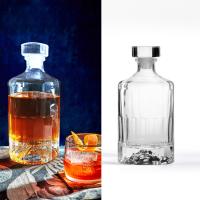 China Glass Collar 500ml Thick Bottom Transparent Bottle for Whisky Brandy Rum Gin Liquor for sale
