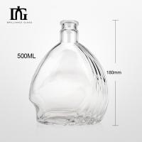 China Collar Material Glass Special Shaped Glass Bottle 500ml Glass Liquor Bottles for sale