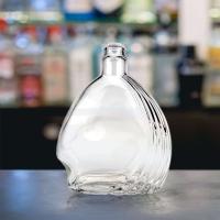 China Collar Material Glass Special Shaped Glass Bottle 500ml Glass Liquor Bottles for sale