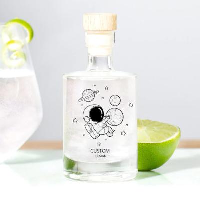 China Customized Cylinder Liquor Bottle 750ml/500ml for Spirit Whiskey Vodka Brandy Packing for sale