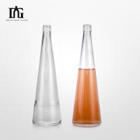 China Gin Tequila Liquor Glass Bottle Screw Cap Taper Crystal Juice Bottles for Beverage for sale