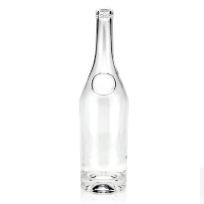 China Liquors and Beverage 700ml Cork Stopper Transparent Glass Bottle for Brandy Vodka Spirit for sale