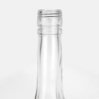 China Vodka 500ml Blue Glass Whiskey Spirit Bottle with Cork and Screw Cap for sale