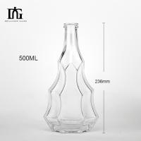 China Collar Material Glass 700ml 500ml 750ml 1000ml Clear Glass Bottle with Glass Stopper for sale