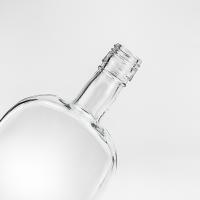 China Hot Stamping 500Ml Empty Square Shoulder Glass Vodka Bottle With Screw Cap For Liquors for sale